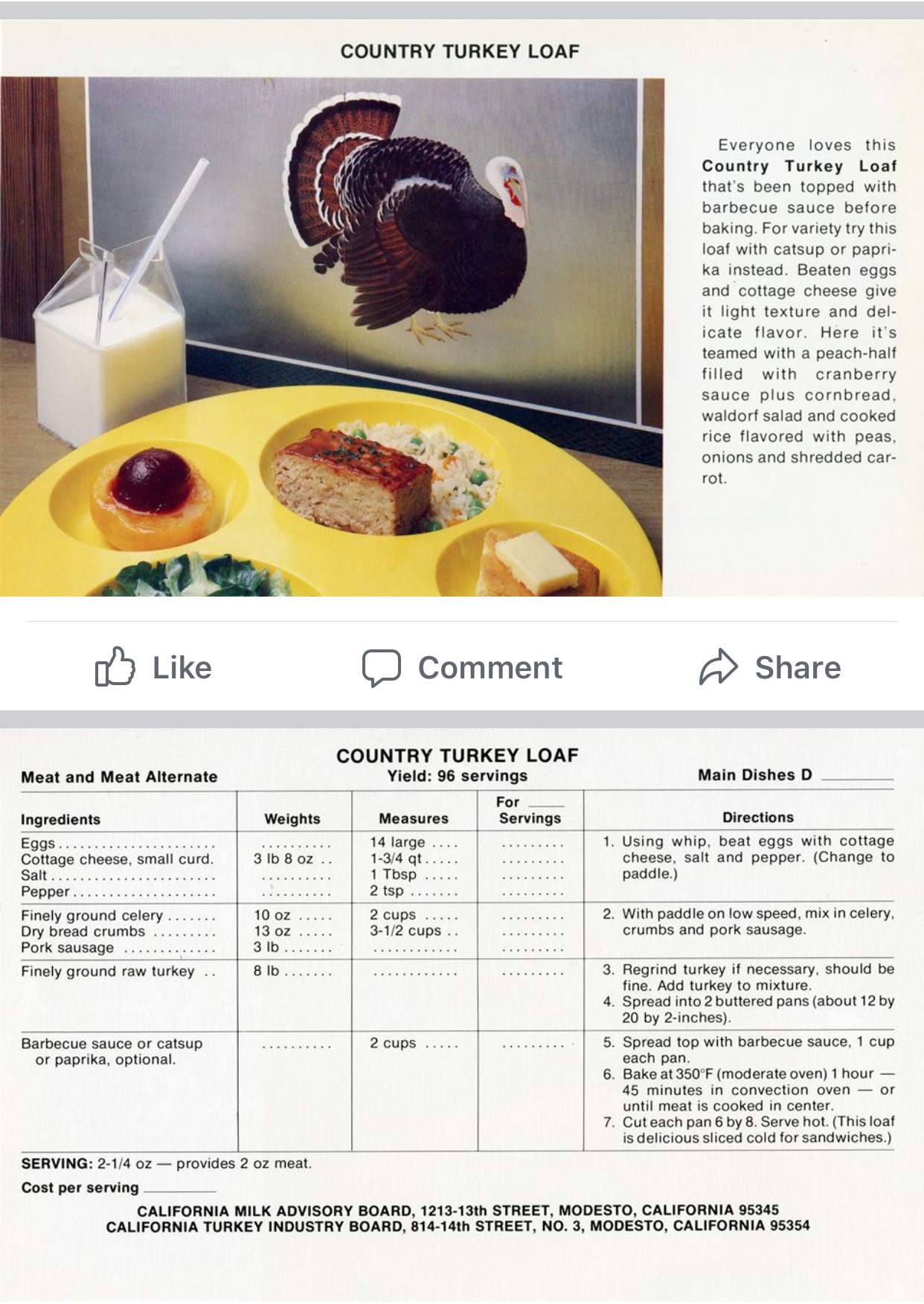 A look back at Thanksgiving history – Country Turkey Loaf – CDFA's ...