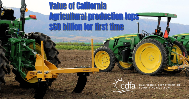 Value of California Ag production tops $60 billion for first time ...